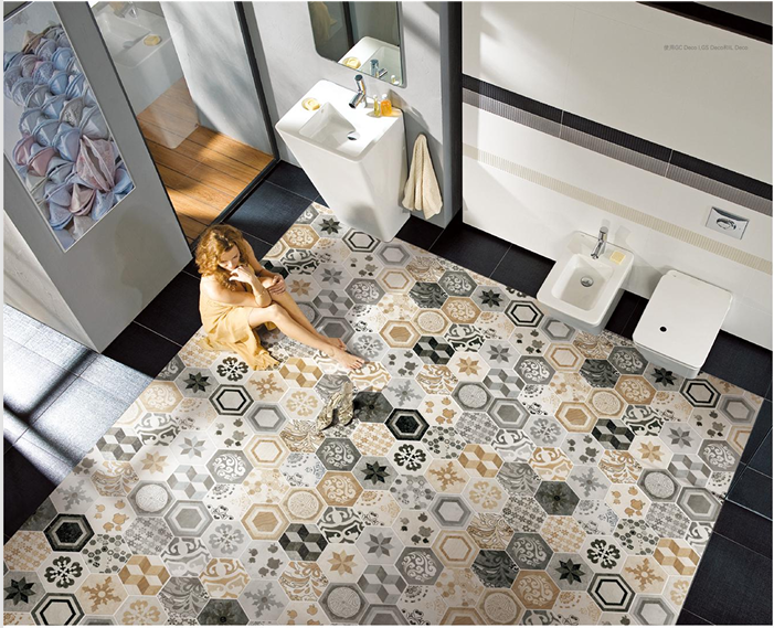 Deco World Ceramic Hexagon Mosaic